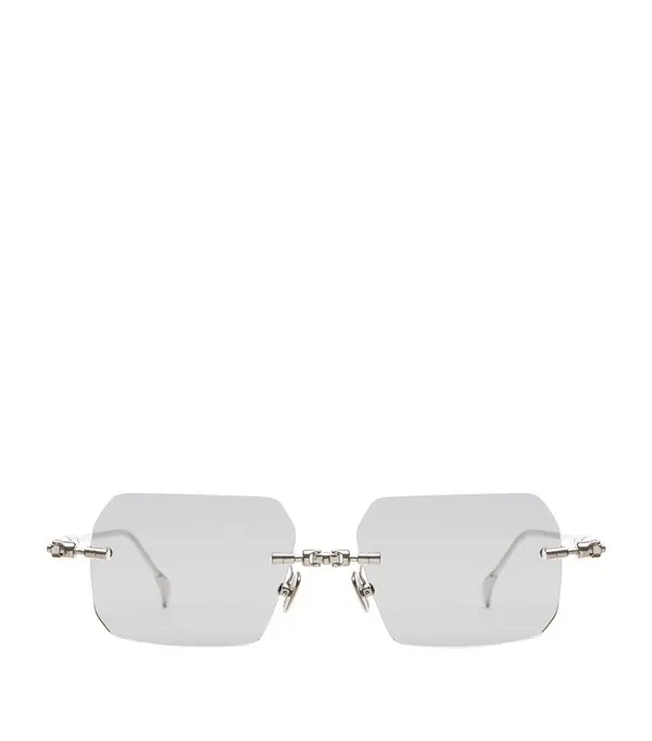 KUBORAUM H68 Rimless Metal Sunglasses - Grey