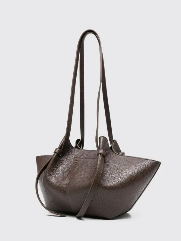 Yuzefi Medium Mochi Grained Leather Shoulder Bag - Brown