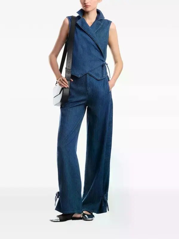 Emporio Armani Herringbone Pattern Tie-fastening Jeans