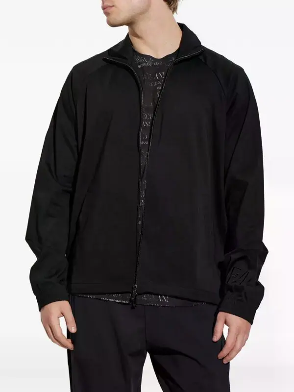 Emporio Armani Logo-embroidered Zip-up Cardigan
