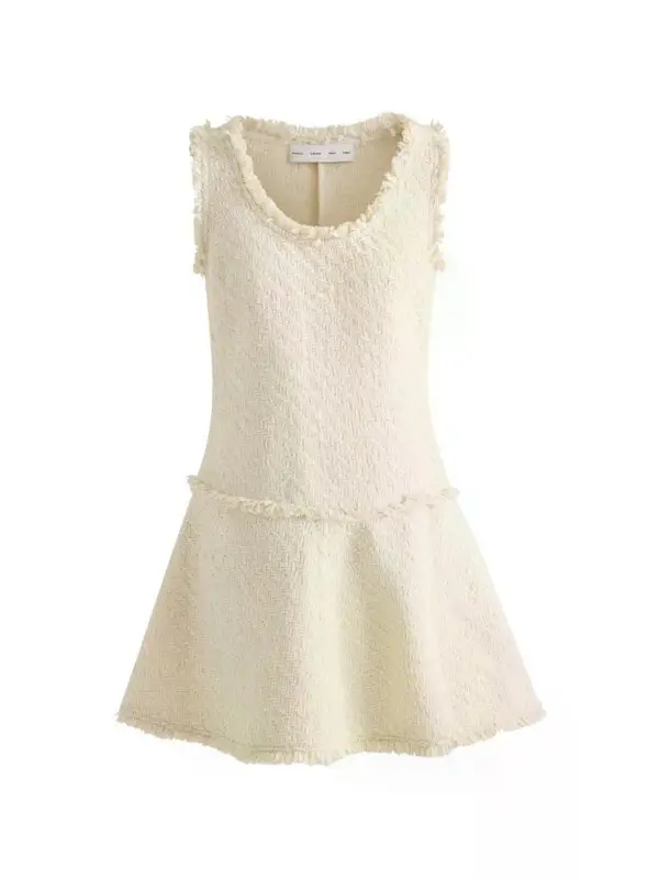 Proenza Schouler White Label Kaida Dress In Basketweave Tweed - Neutrals