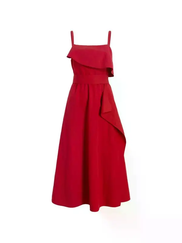 Proenza Schouler White Label Reign Dress In Washed Cotton - Red