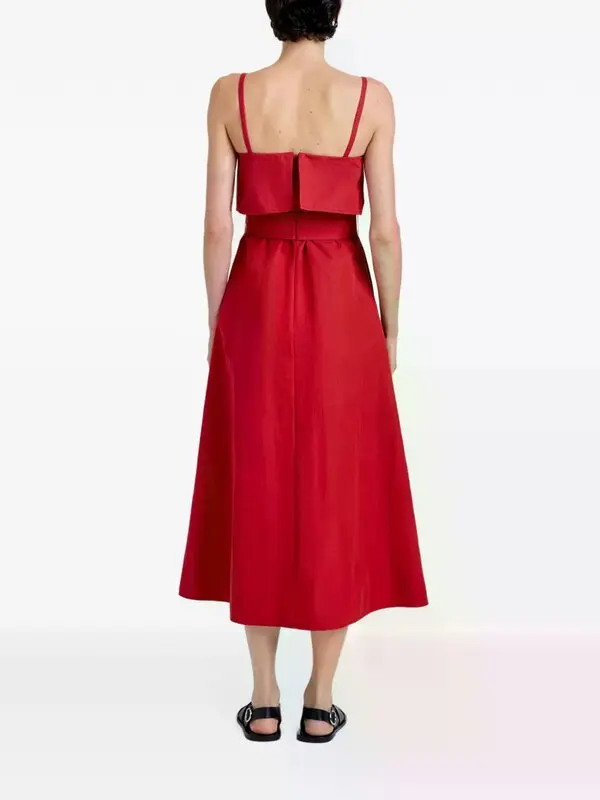 Proenza Schouler White Label Reign Dress In Washed Cotton - Red
