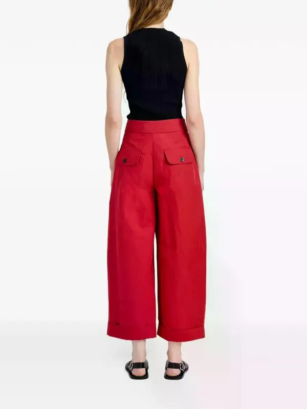 Proenza Schouler White Label Talla Pants In Washed Cotton - Red