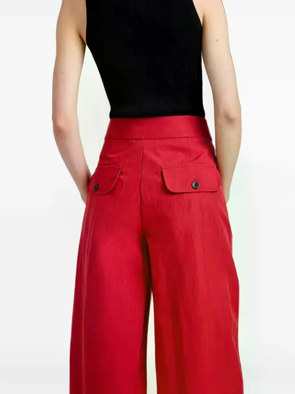 Proenza Schouler White Label Talla Pants In Washed Cotton - Red