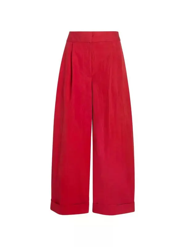 Proenza Schouler White Label Talla Pants In Washed Cotton - Red