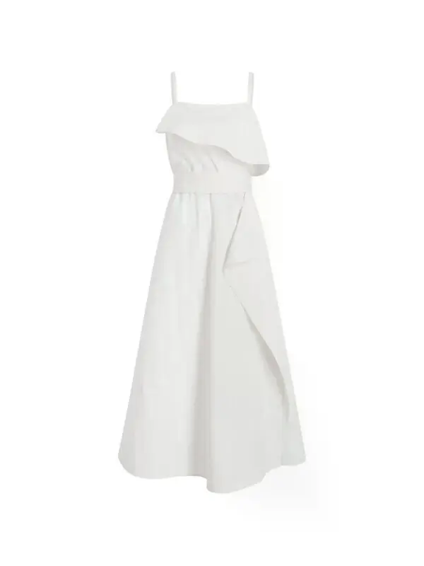 Proenza Schouler White Label Reign Dress In Washed Cotton - Neutrals