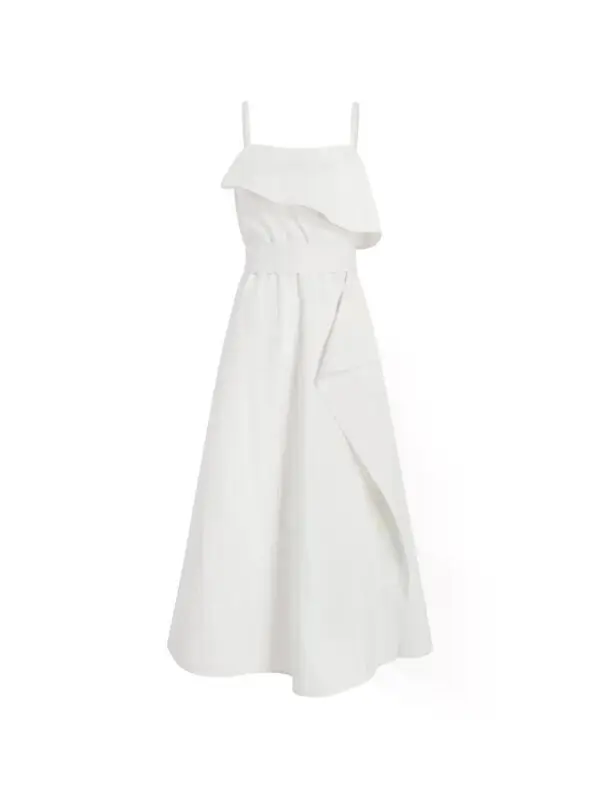 Proenza Schouler White Label Reign Dress In Washed Cotton - Neutrals