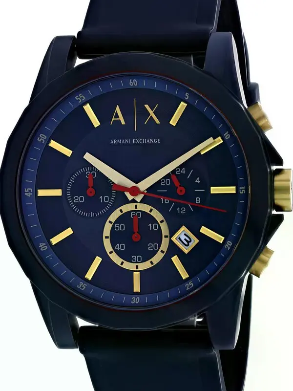 Armani Exchange Chronograph Silicone Strap 47mm Watch