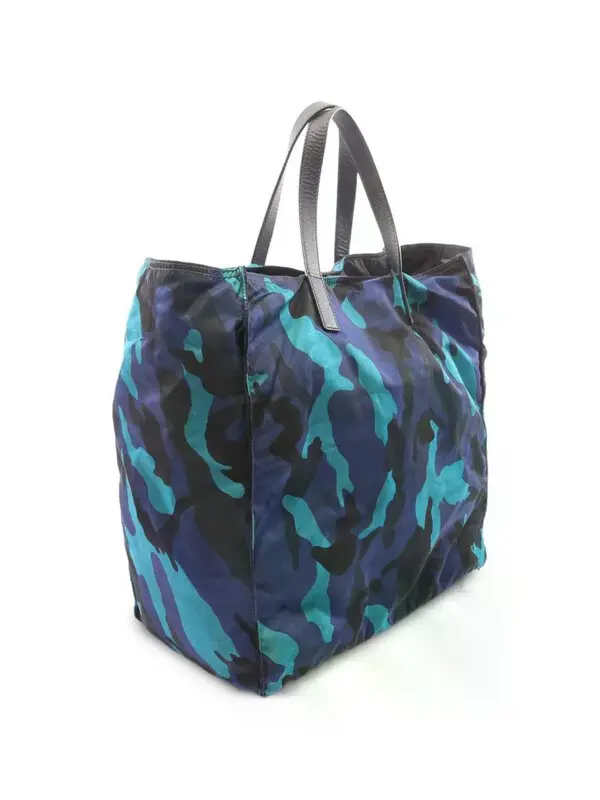 Prada 2000s Camouflage Print Tote Bag