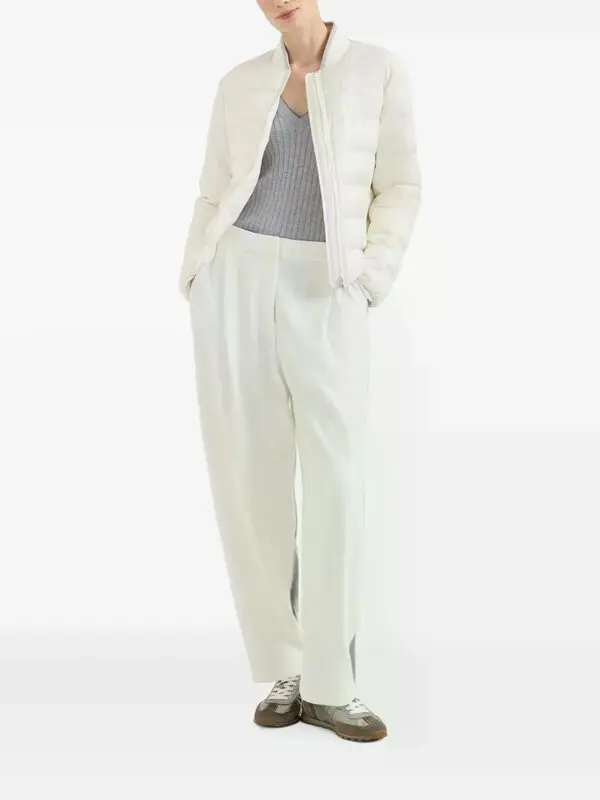 Brunello Cucinelli Cotton Ribbed Sweater With Logo