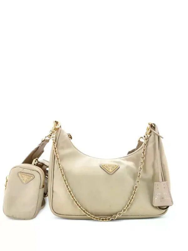 Prada Re-edition 2005 Shoulder Bag Tessuto - Neutrals