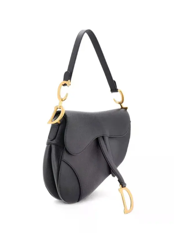 Dior Saddle Handbag With Strap Leather Medium Shoulder Bag