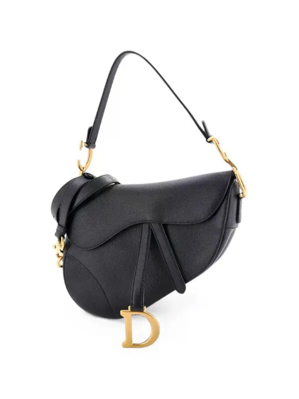 Dior Saddle Handbag With Strap Leather Medium Shoulder Bag