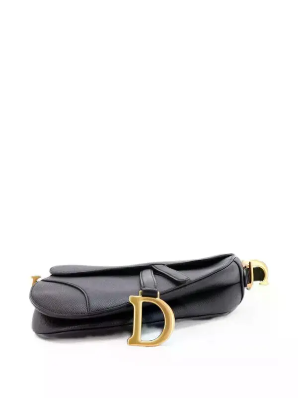Dior Saddle Handbag With Strap Leather Medium Shoulder Bag