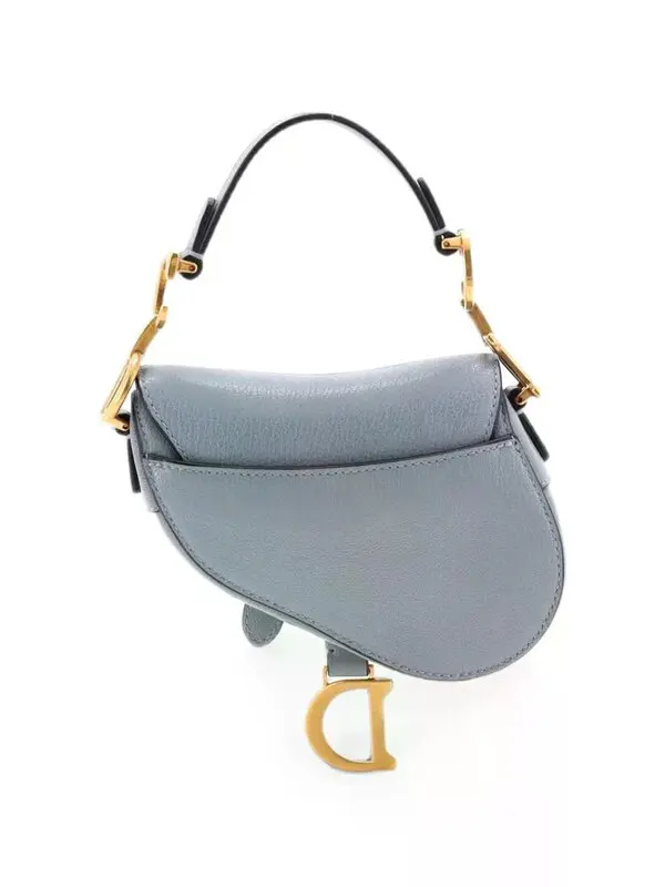 Dior Saddle Handbag With Strap Leather Micro Shoulder Bag