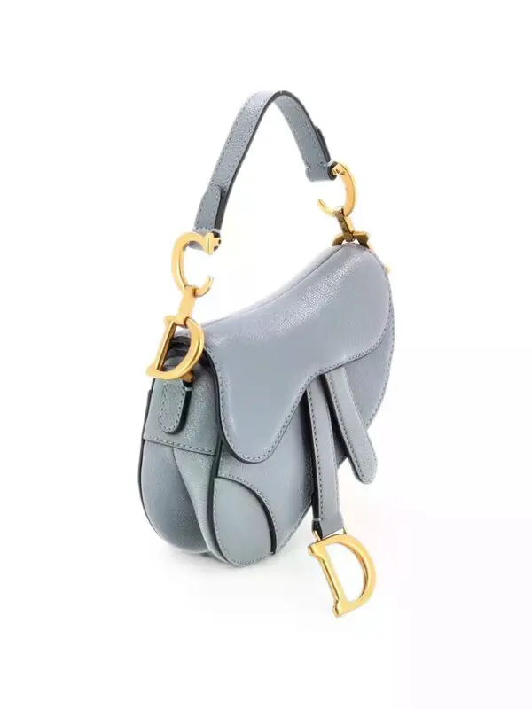 Dior Saddle Handbag With Strap Leather Micro Shoulder Bag