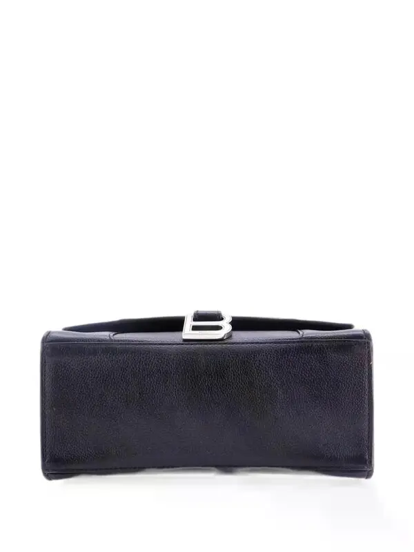 Balenciaga Hourglass Top Handle Bag Leather Small Satchel - Black