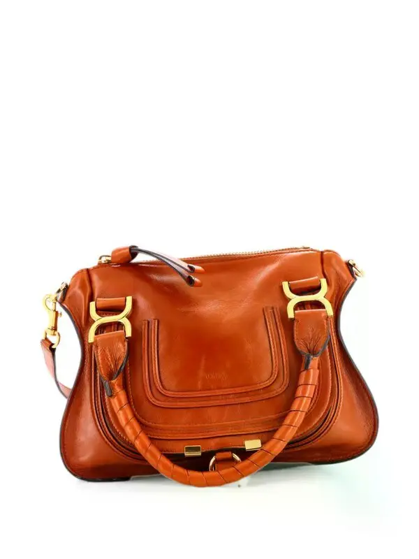 Chloé Marcie Leather Small Satchel - Brown