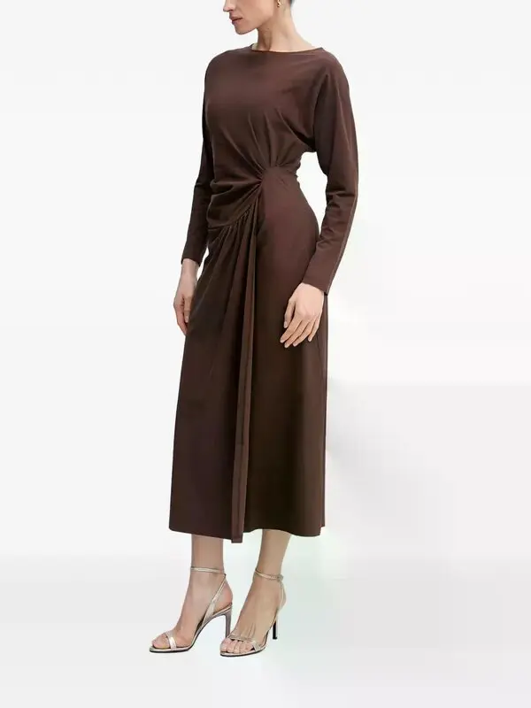 PEDRO DEL HIERRO Gathered Maxi Dress - Brown