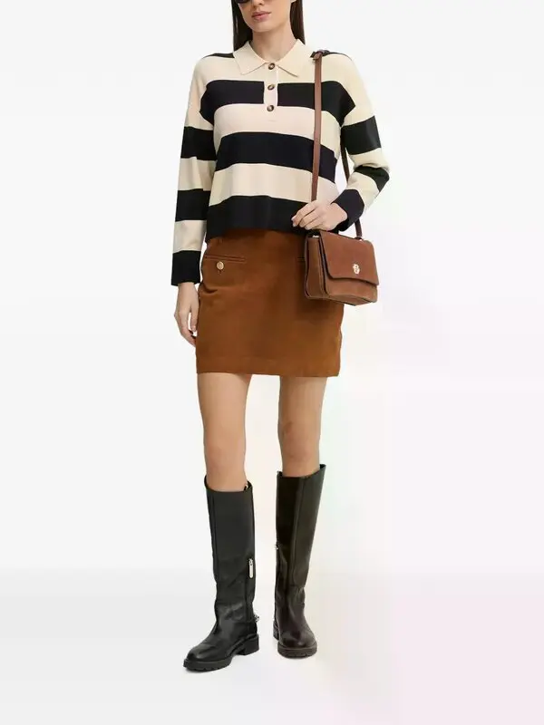 PEDRO DEL HIERRO Striped Polo-collar Sweater