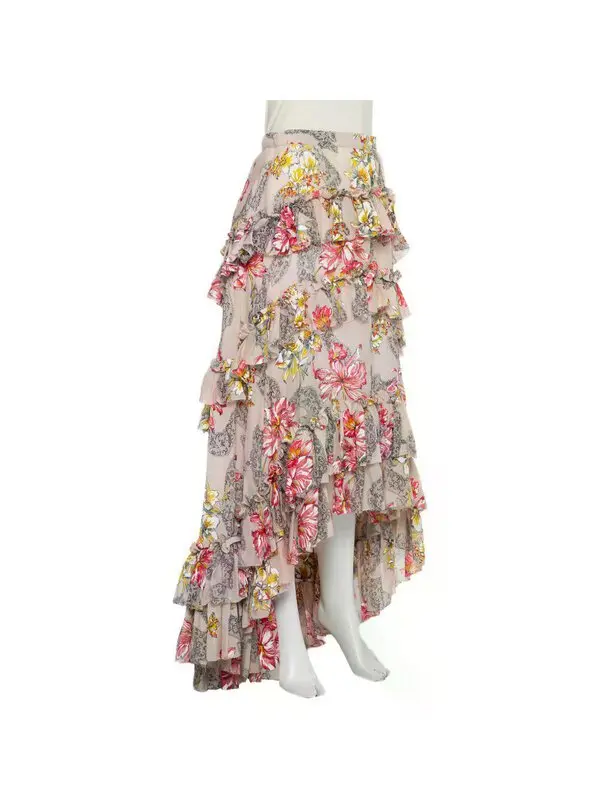 Philosophy Di Lorenzo Serafini Floral Ruffle Skirt - Neutrals