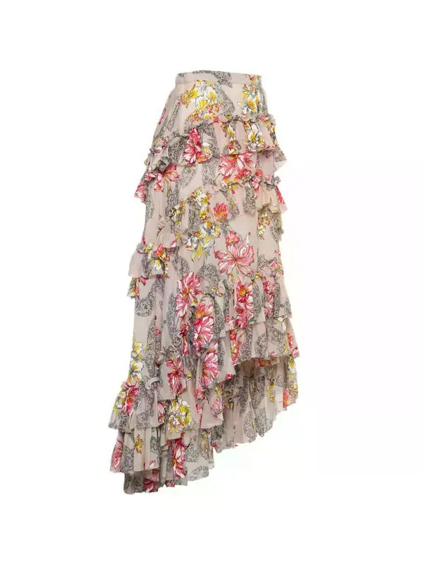 Philosophy Di Lorenzo Serafini Floral Ruffle Skirt