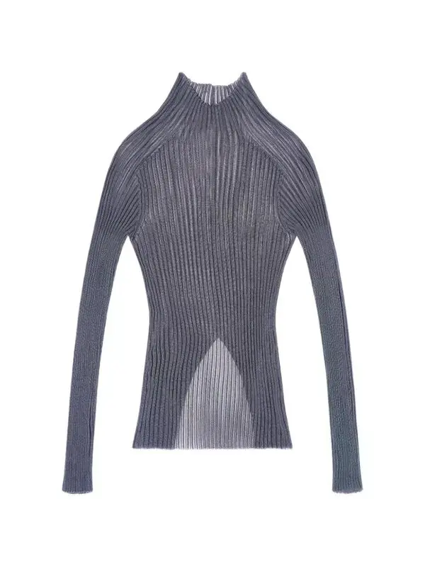 Giorgio Armani Ribbed-knit Sweater - Grey