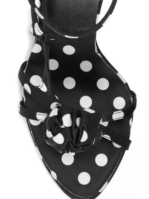 ROTATE BY BIRGER CHRISTENSEN Polka Dot Satin Sandals
