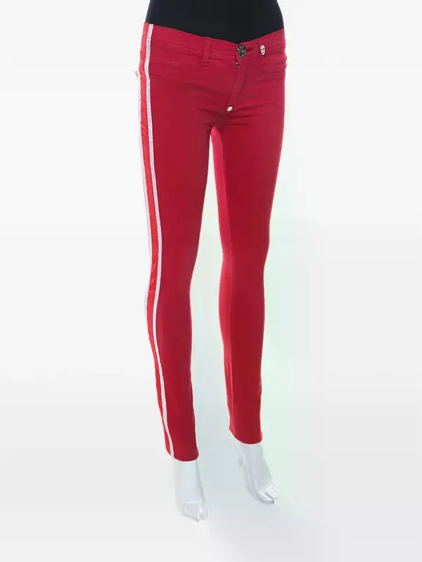 Philipp Plein Side Stripe Cotton Elastane Trousers