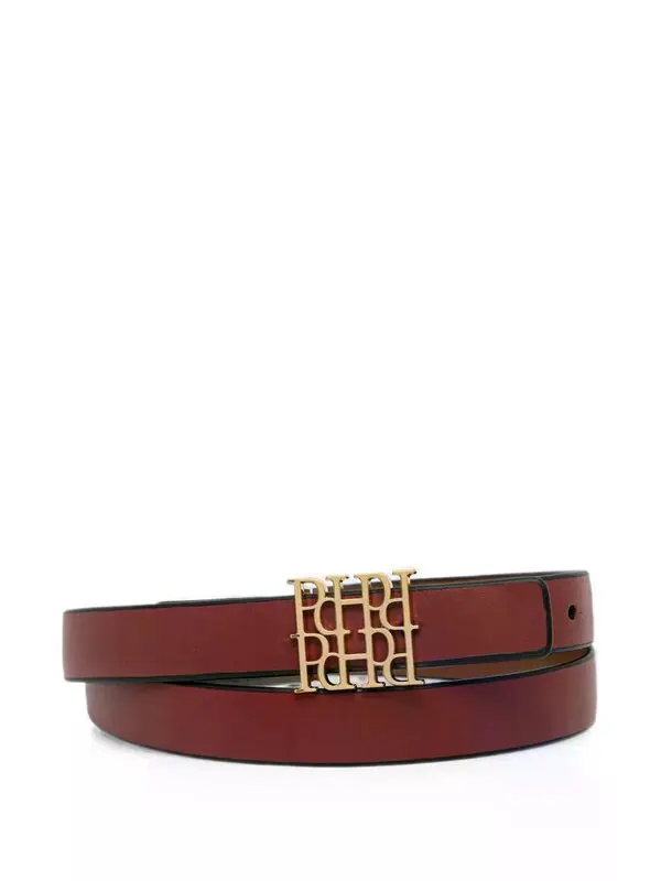 PEDRO DEL HIERRO Logo-plaque Leather Belt - Red