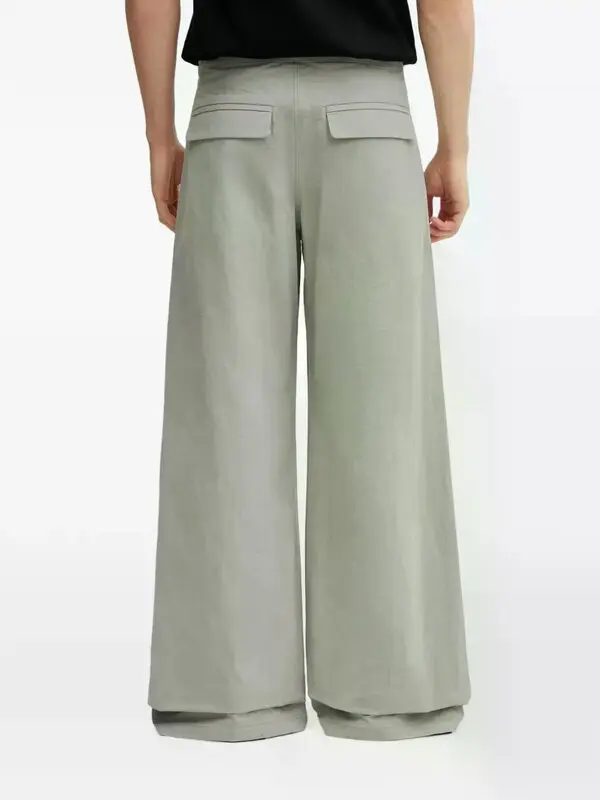 HELIOT EMIL Seam Detail Wide-leg Trousers