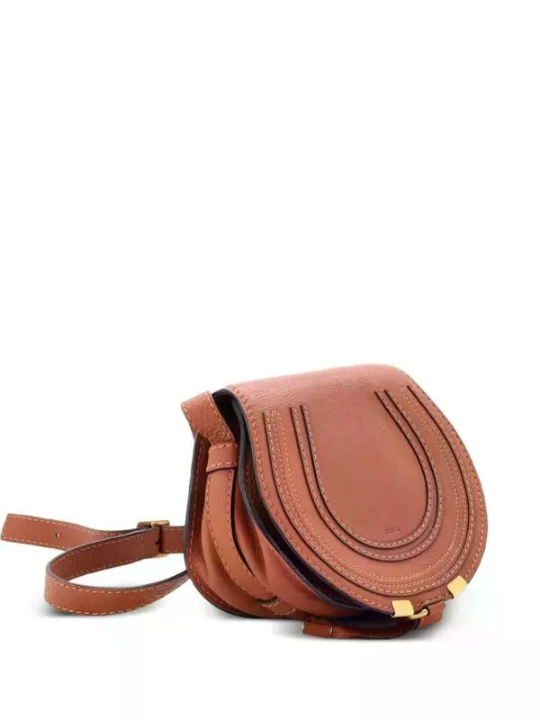 Chloé Marcie Leather Small Crossbody Bag - Brown