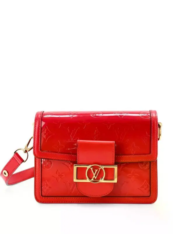LOUIS VUITTON Dauphine Monogram Vernis Mini Shoulder Bag - Red