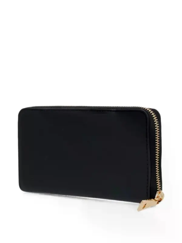 Moschino Logo-plaque Zip-around Wallet - Black