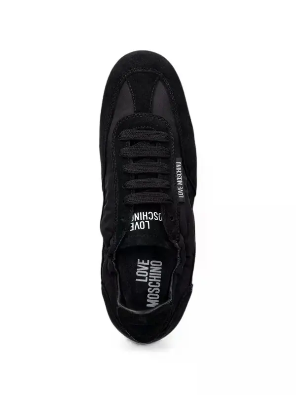 Moschino Suede-panelled Logo-tag Sneakers