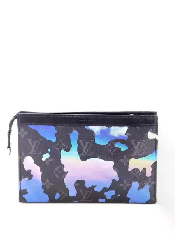 LOUIS VUITTON Gaston Wearable Wallet Sunrise Monogram Eclipse Canvas Crossbody Bag - Black
