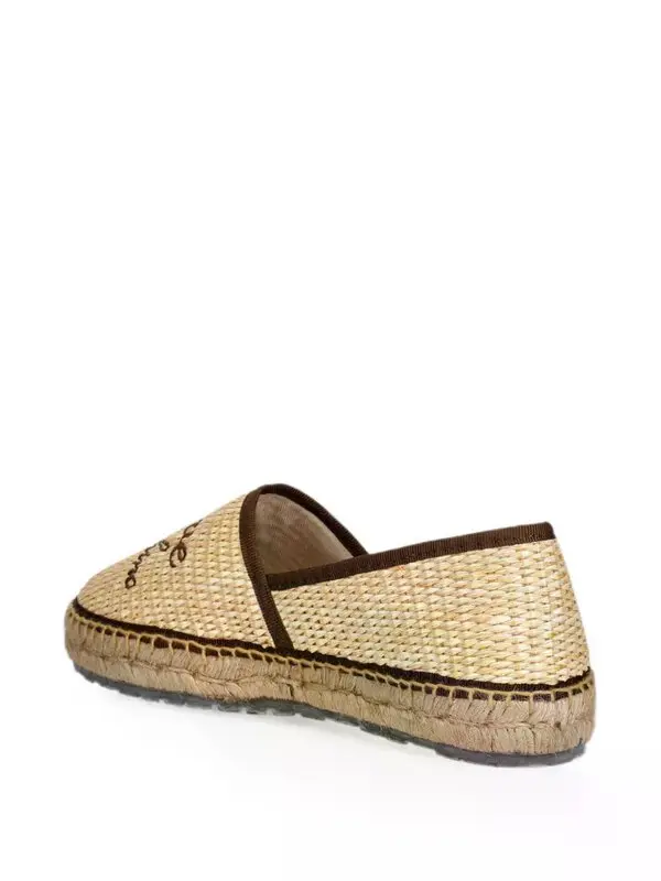 Moschino Logo-embroidered Woven Espadrilles