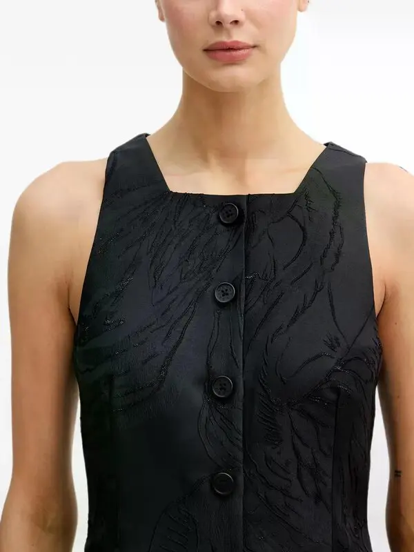Stine Goya Jacquard Button-up Mini Dress
