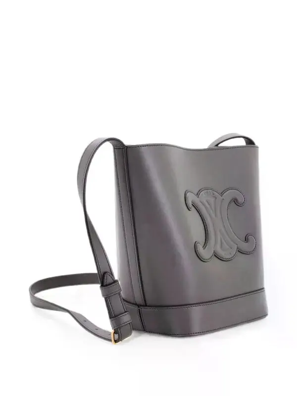 Celine Cuir Triomphe Leather Small Bucket Bag