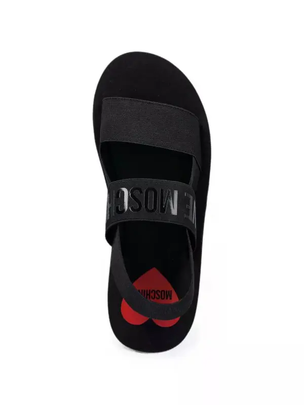 Moschino Logo-print Slingback Sandals