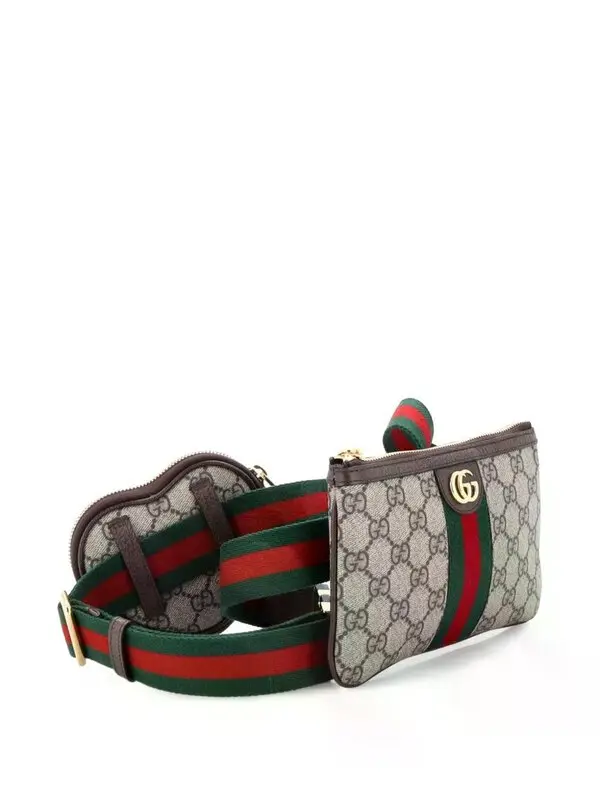 Gucci Ophidia Heart Utility Double Gg Coated Canvas Belt Bag