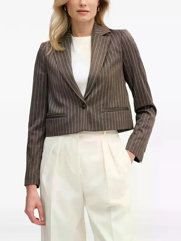 PEDRO DEL HIERRO Pinstripe Cropped Blazer