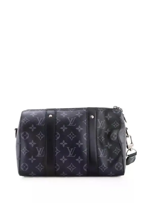 LOUIS VUITTON City Keepall Bag Reverse Monogram Eclipse Canvas Crossbody Bag - Black