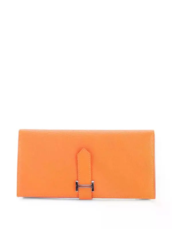 Hermès Bearn Wallet Chevre Mysore Long Small Wallets - Orange