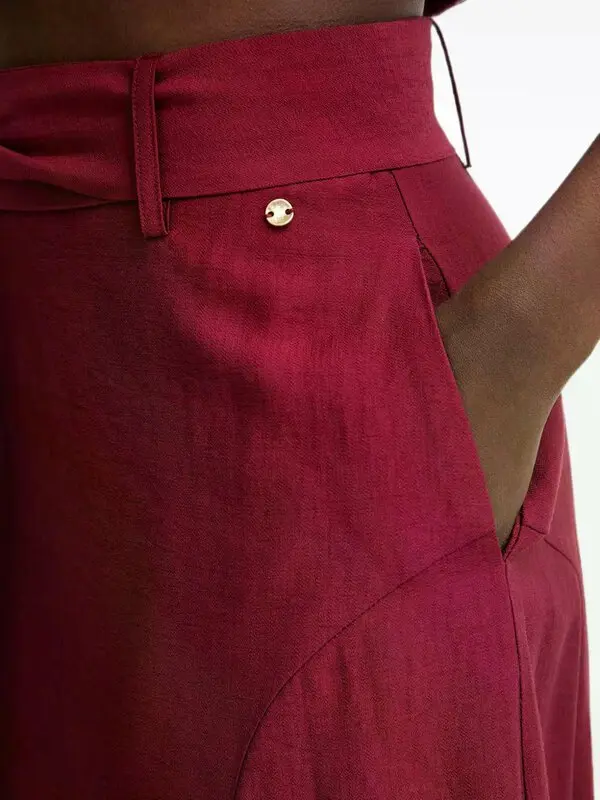 PEDRO DEL HIERRO Belted Side-slit Maxi Skirt