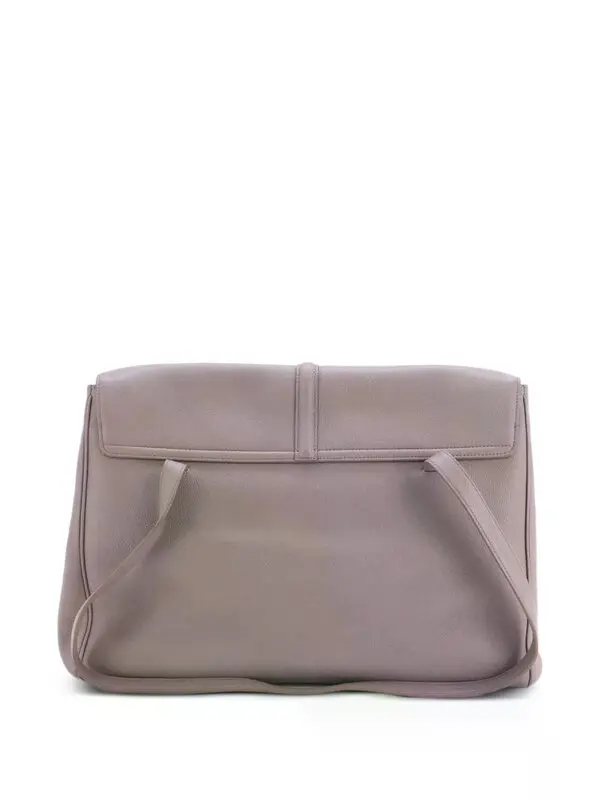 Celine Soft 16 Bag Grained Calfskin Large Shoulder Bag - Grey