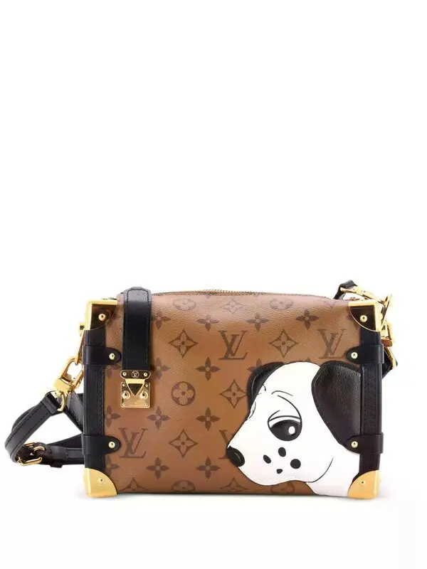 LOUIS VUITTON Side Trunk Handbag Limited Edition Reverse Monogram Canvas Mm Shoulder Bag - Brown