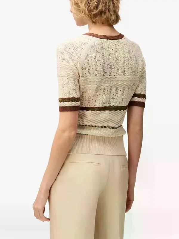 RETORI Mix-stitch Knit T-shirt - Neutrals
