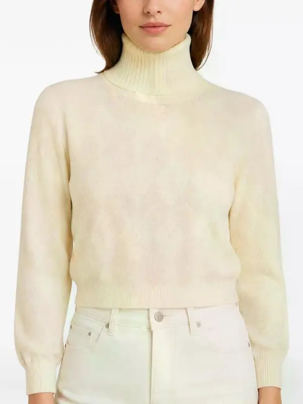 RETORI Argyle-jacquard Turtleneck Sweater